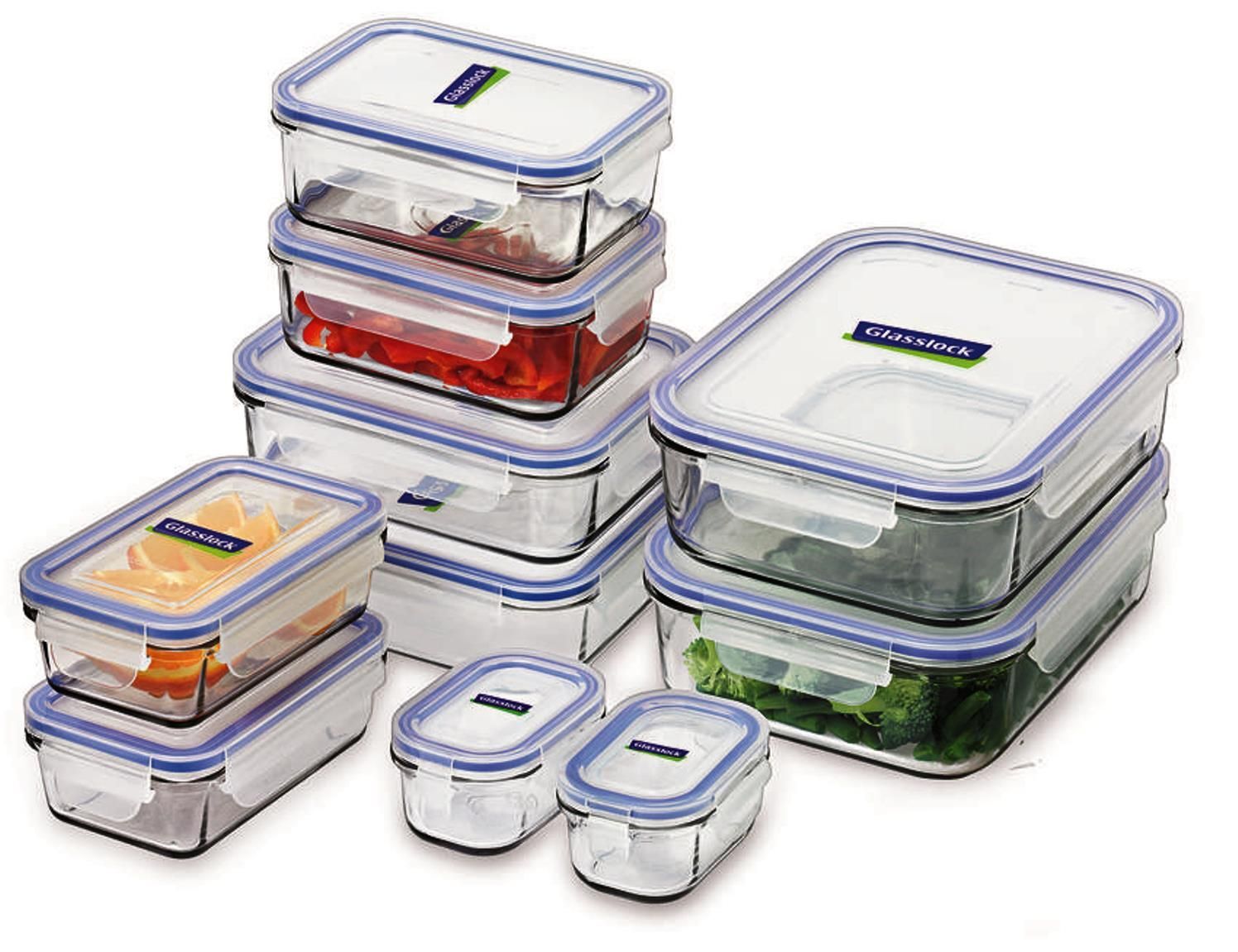 Buy Glasslock 10 piece Tempered Glass Food Container Set Online