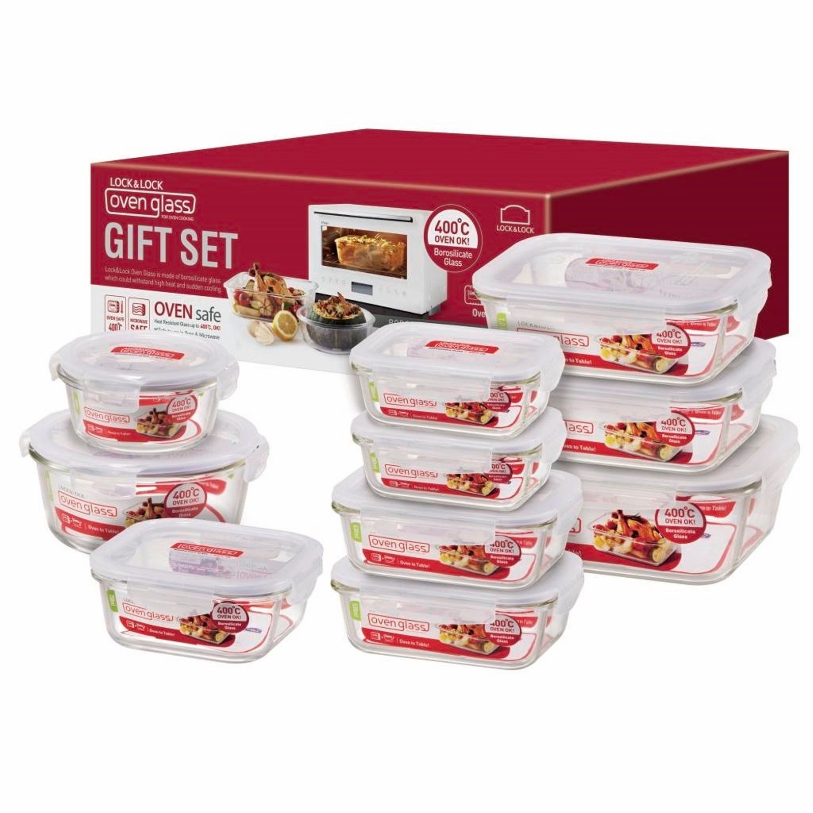 Buy Lock & Lock Euro Glass 10 Piece Set Online -PurpleSpoilz Australia