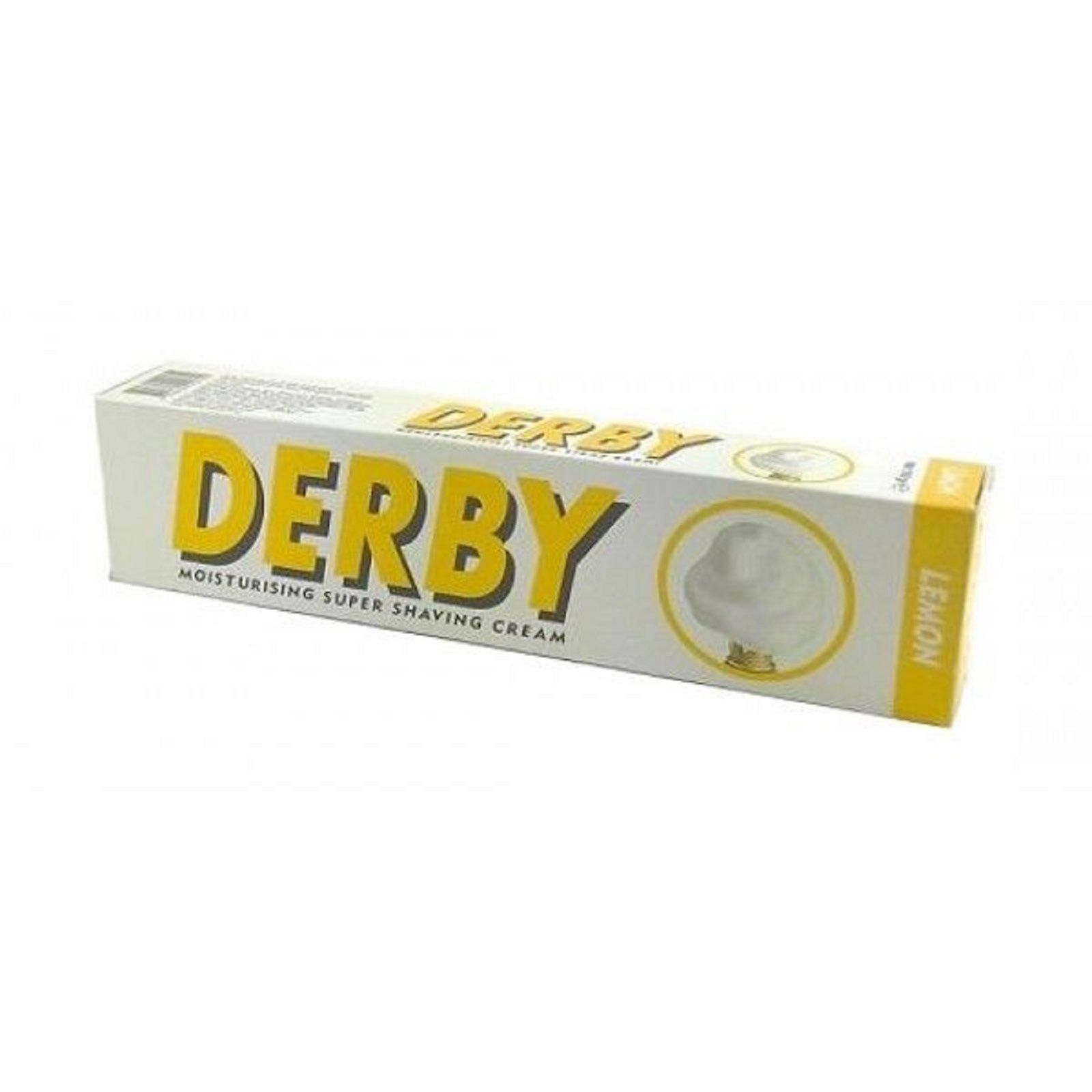 NEW DERBY MOISTURISING SHAVING CREAM 100g Lemon Menthol Shave Lather ...